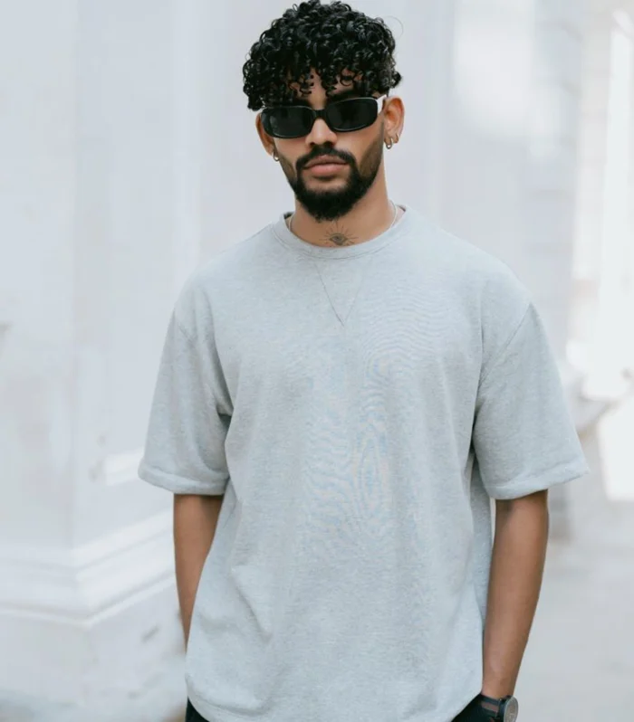 Triangle Neck Oversized Tshirt - Sketch Co - Men's Clothing